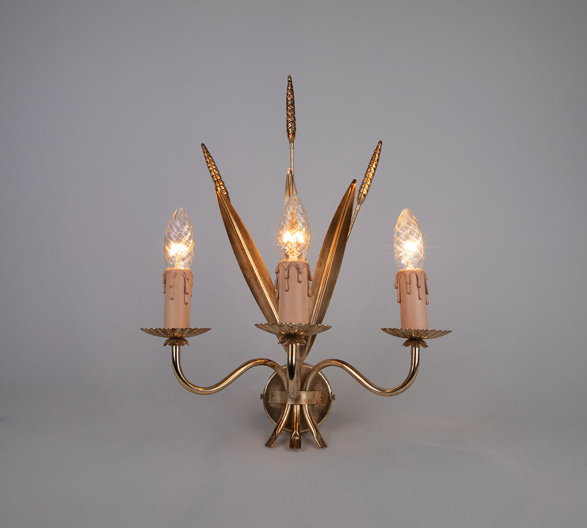 Wheat sheaf wall lamp gold - Vintage -Art and Lighting