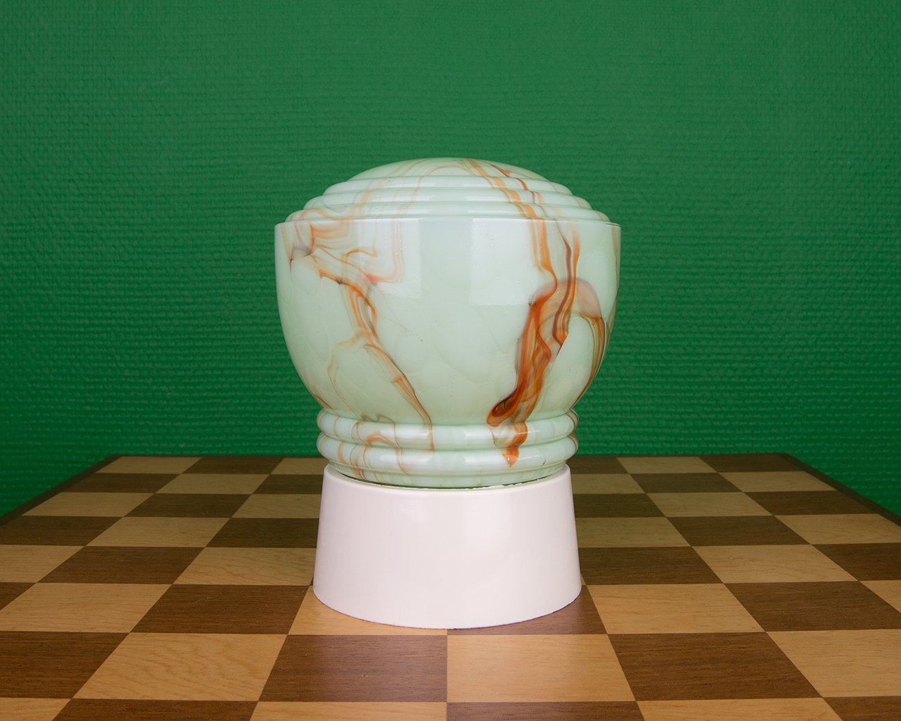 Thabur green marble with orange veins ceiling light - Vintage